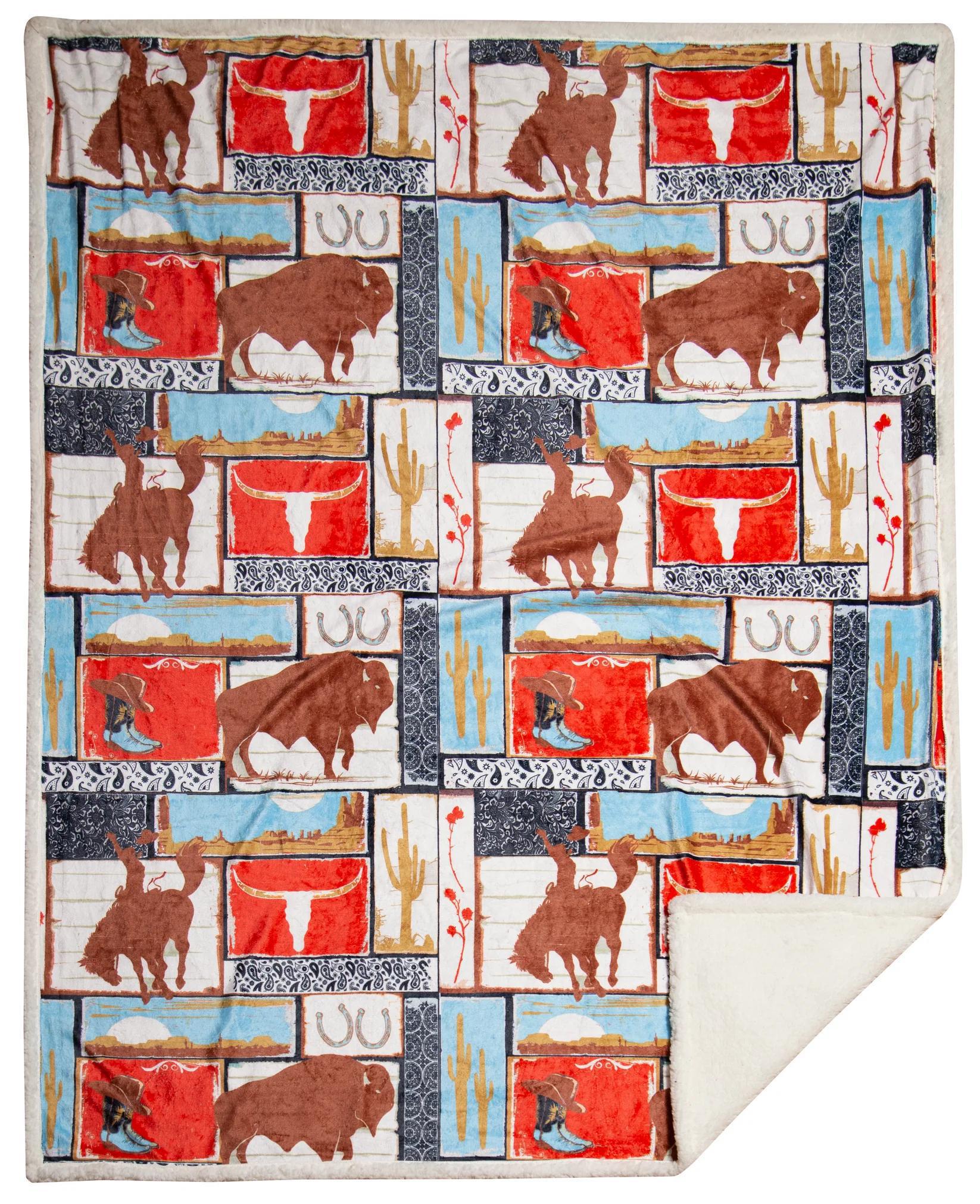 Carstens Wrangler Vintage Western Sherpa Throw Blanket – Wei's Western Wear