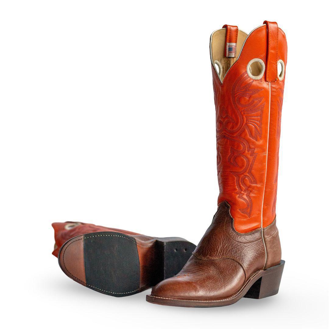 Olathe Men's Cowboy Boot 16" Tall - Tangerine Glove – Wei's Western Wear