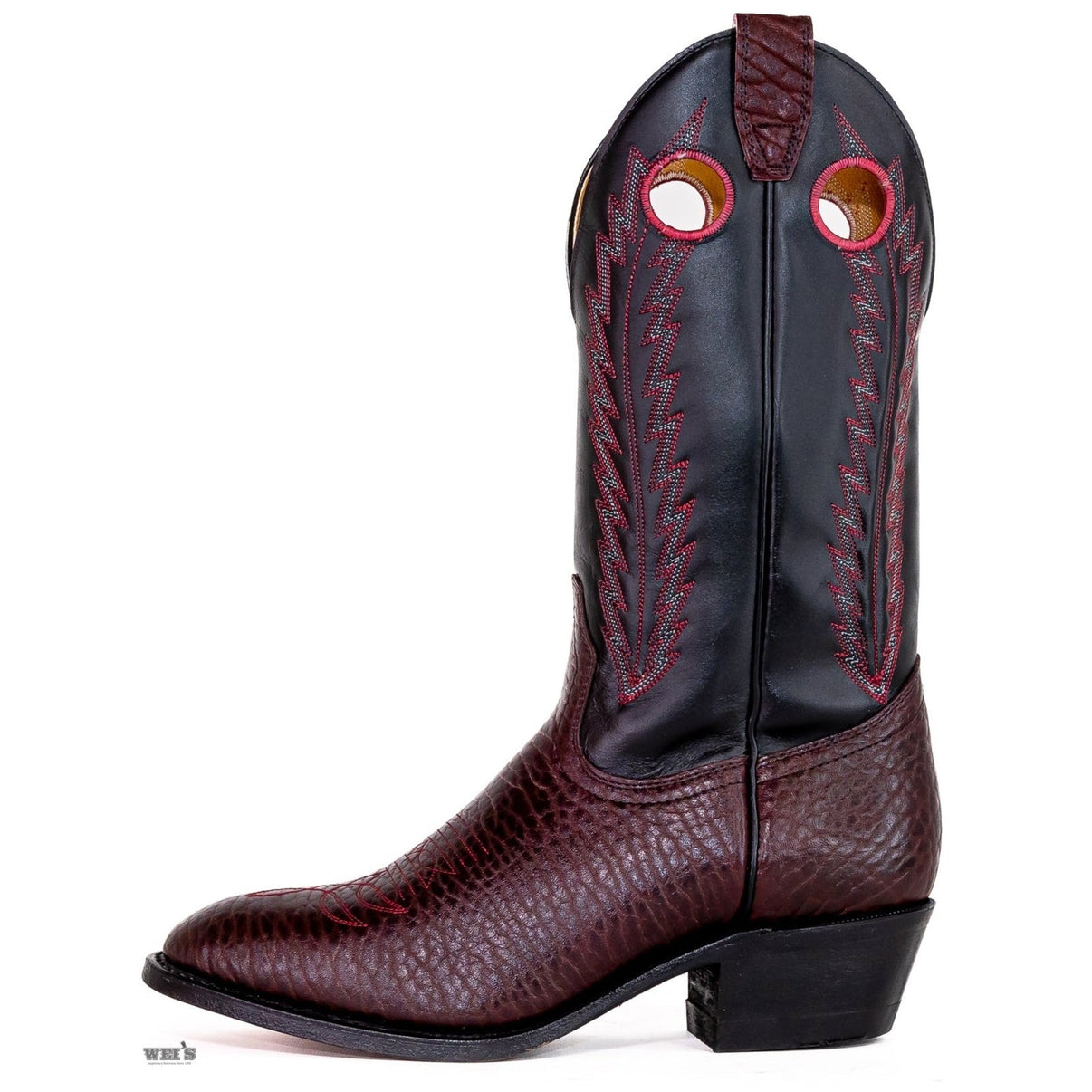 Boulet Men's Cowboy Boots 14" Bullhide Cowboy Heel U Toe with Contrast ...