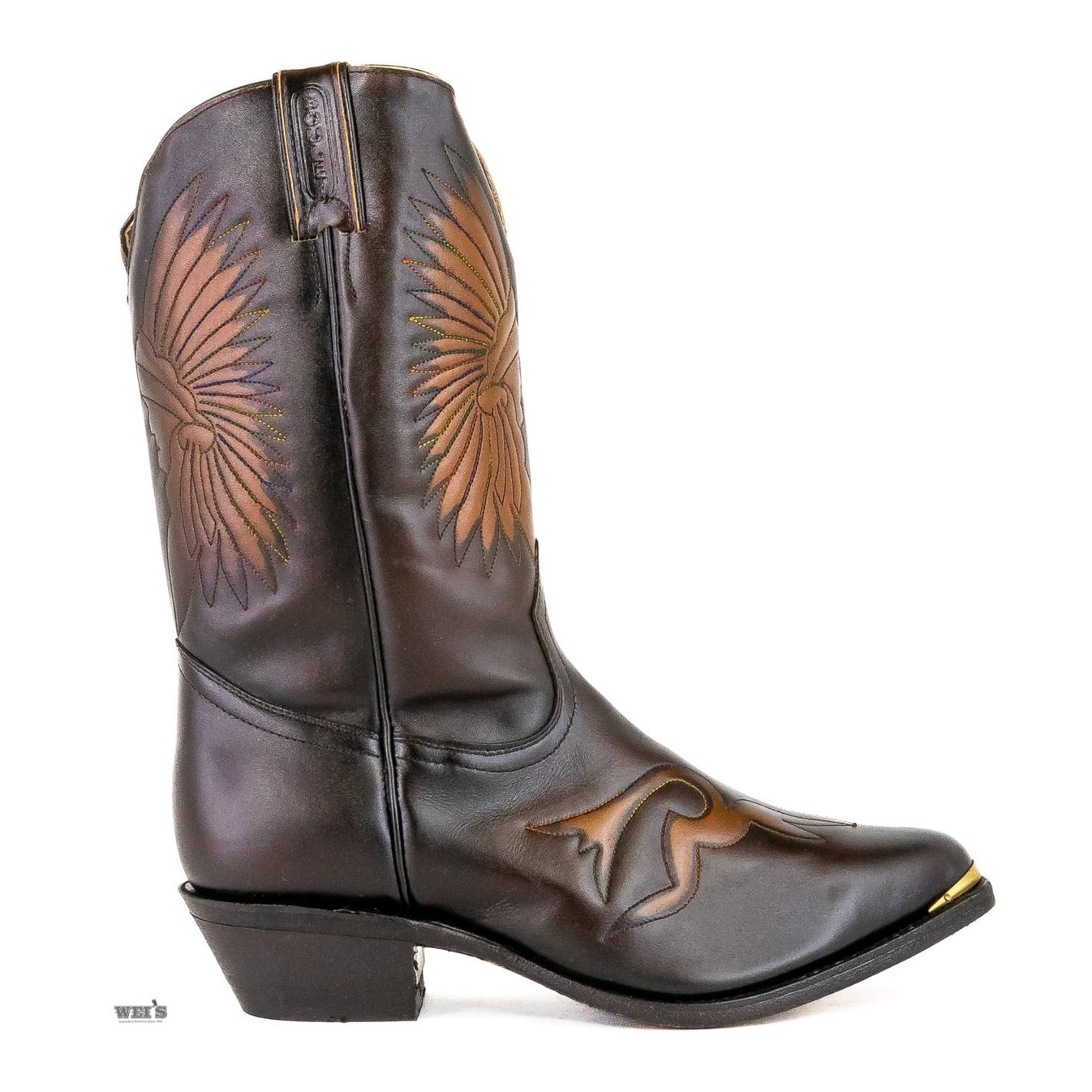 Boulet Men's Cowboy Boots 14" Cowhide Chieftain Embossed J Toe with To ...