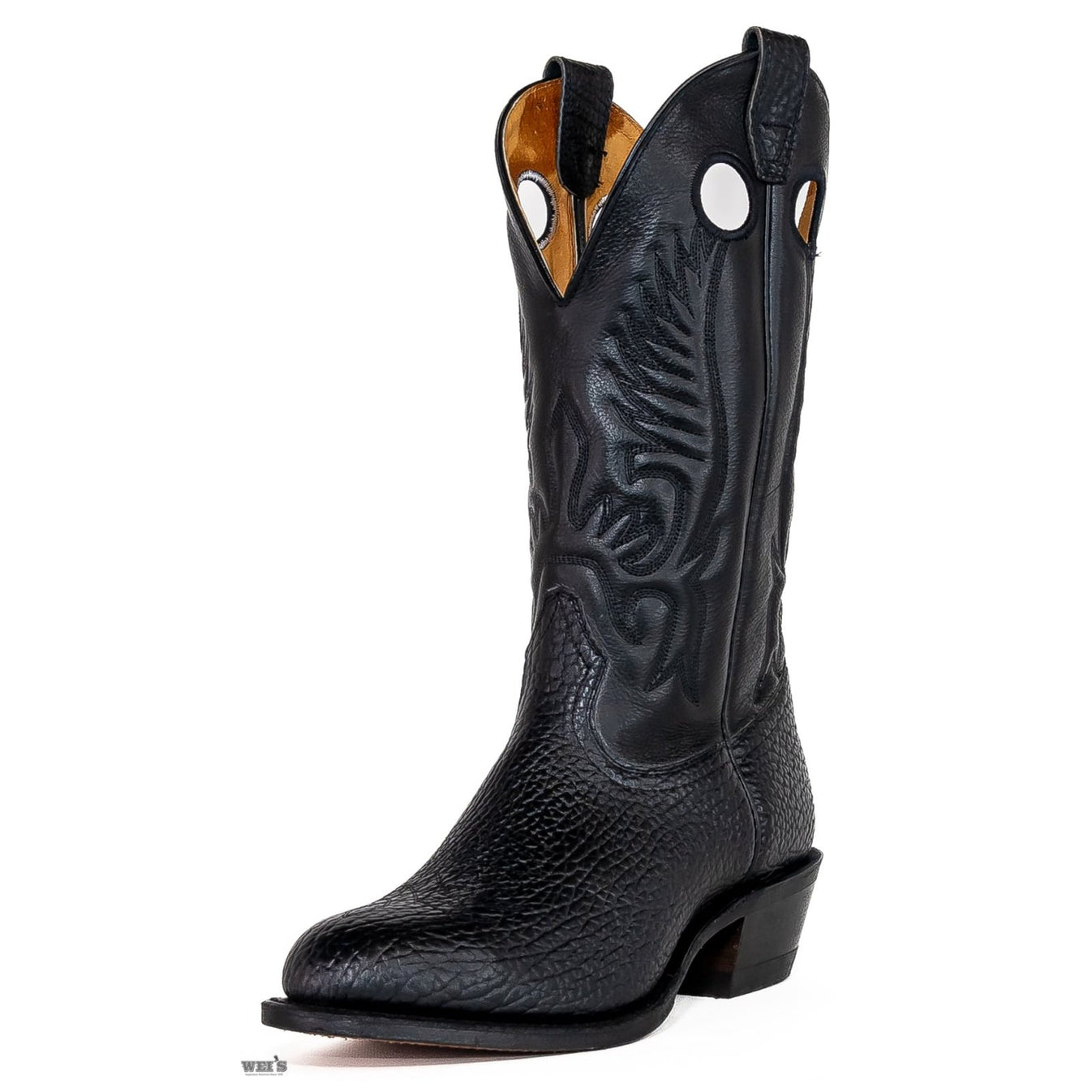 Boulet Men's Cowboy Boots 15" Bullhide / Cowhide Cowboy Heel U Toe ...